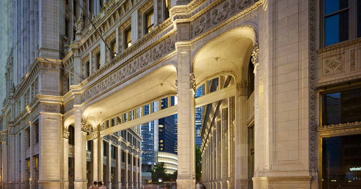 Wrigley Building Exterior Plaza and Lobby | Schuler Shook